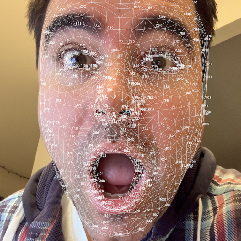 iOS ARKit Face Tracking Vertices | Oxford Echoes