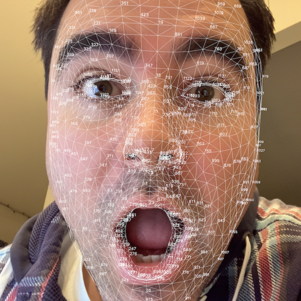 iOS ARKit Face Tracking Vertices | Oxford Echoes